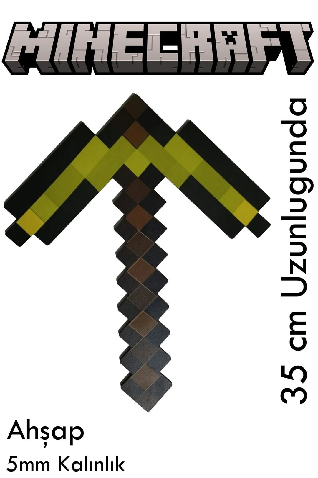 Minecraft Pickaxe Toy Figure - Etsy