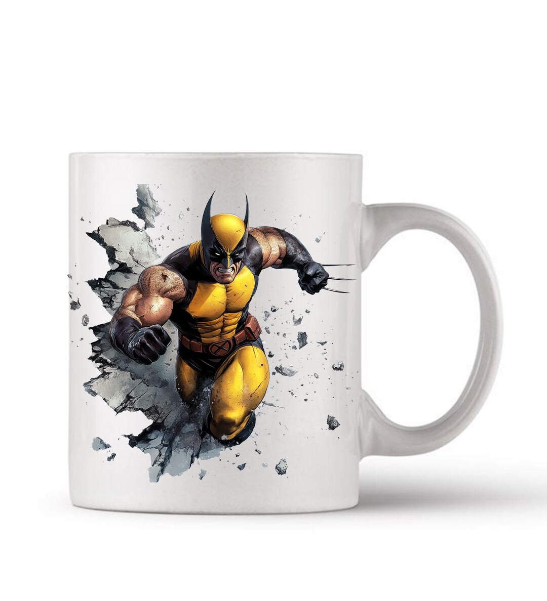 3D Effect Wolverine Mug Wrap, Mug Bundle Sublimation Wrap, Instant ...