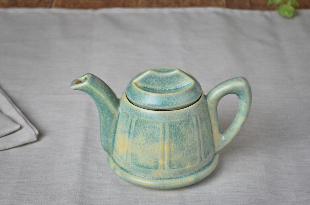 Handmade Blue Pottery Teapot Set: Japanese Tea Cups, Tea Infuser - Etsy