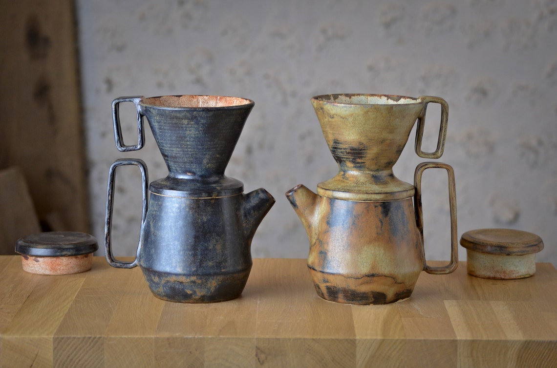 Pour Over Coffee Set With Cups, Coffee Drip Kit, V60 01 Ceramic Dripper ...
