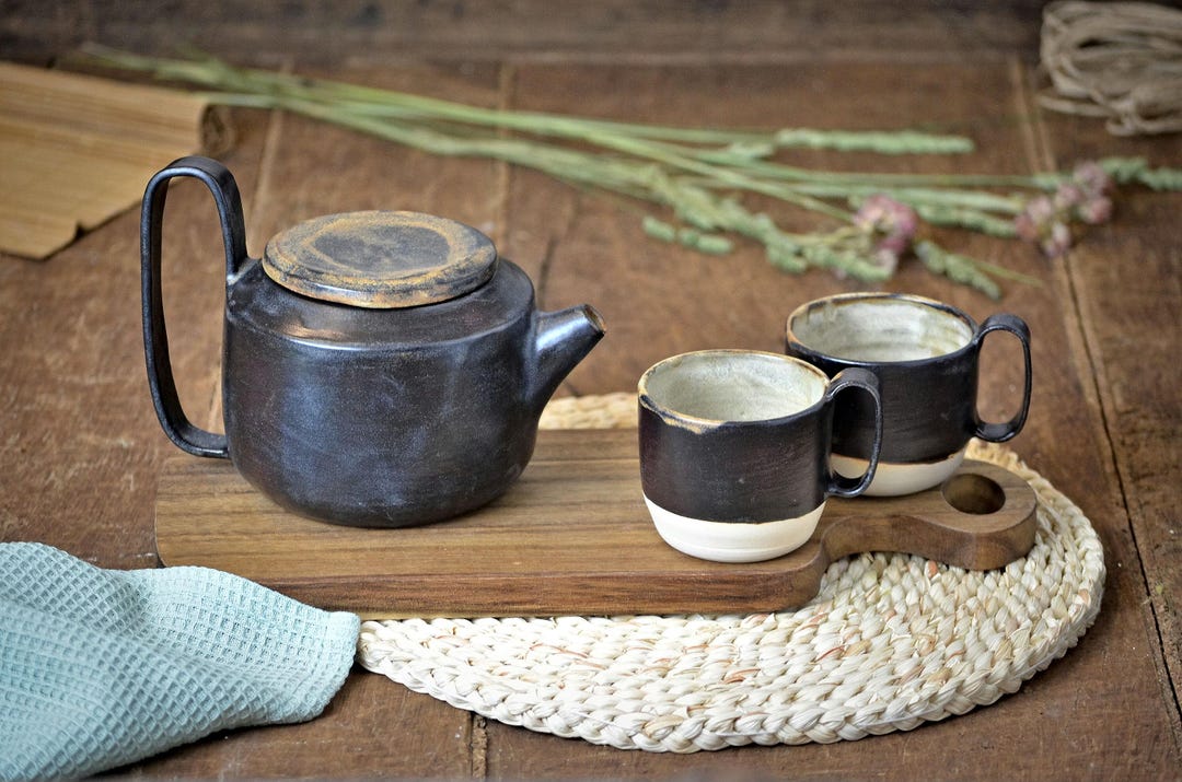 Stoneware Tea Set, Ceramic Teapot Set With Tea Infuser, Afternoon Tea ...