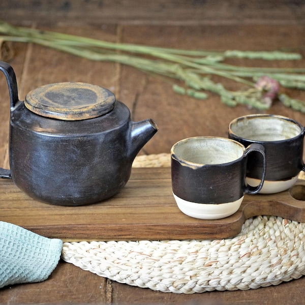 Stoneware Tea Set - Etsy