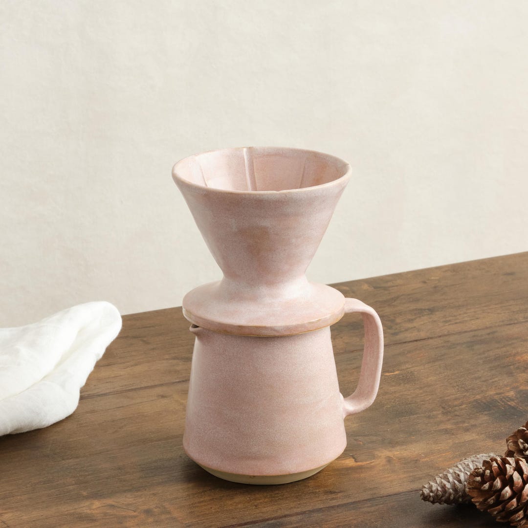 Ceramic Pour Over Coffee Set: V60 02 Dripper and 15oz / 450 Ml Carafe ...
