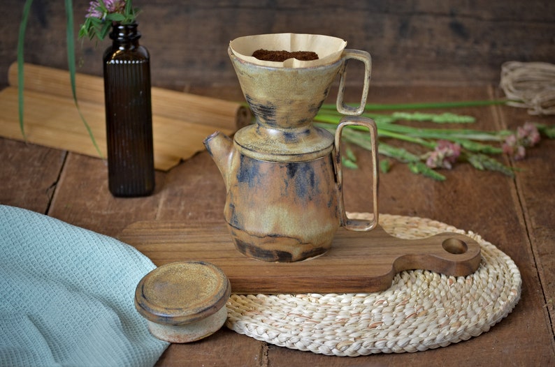 Pour Over Coffee Set With Cups, Coffee Drip Kit, V60 01 Ceramic Dripper ...