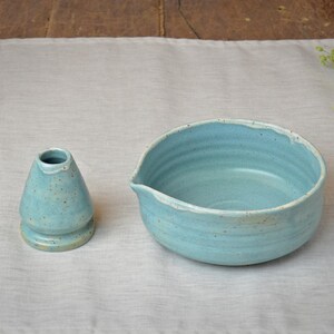 Matcha Chawan Set With Whisk Holder for Tea Lovers, Handmade Chawan ...