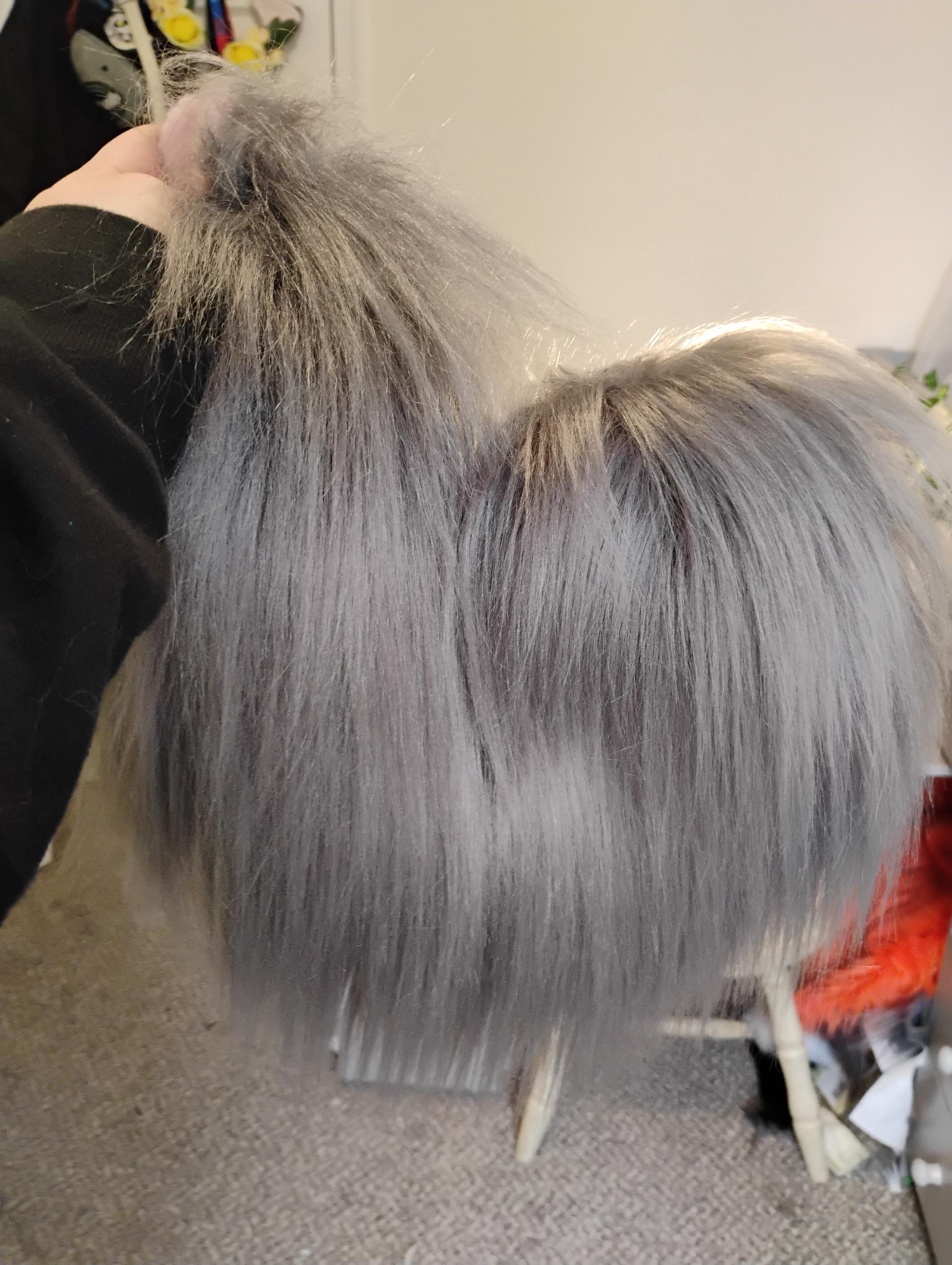 Fluffy Gray Fursuit Tail - Etsy