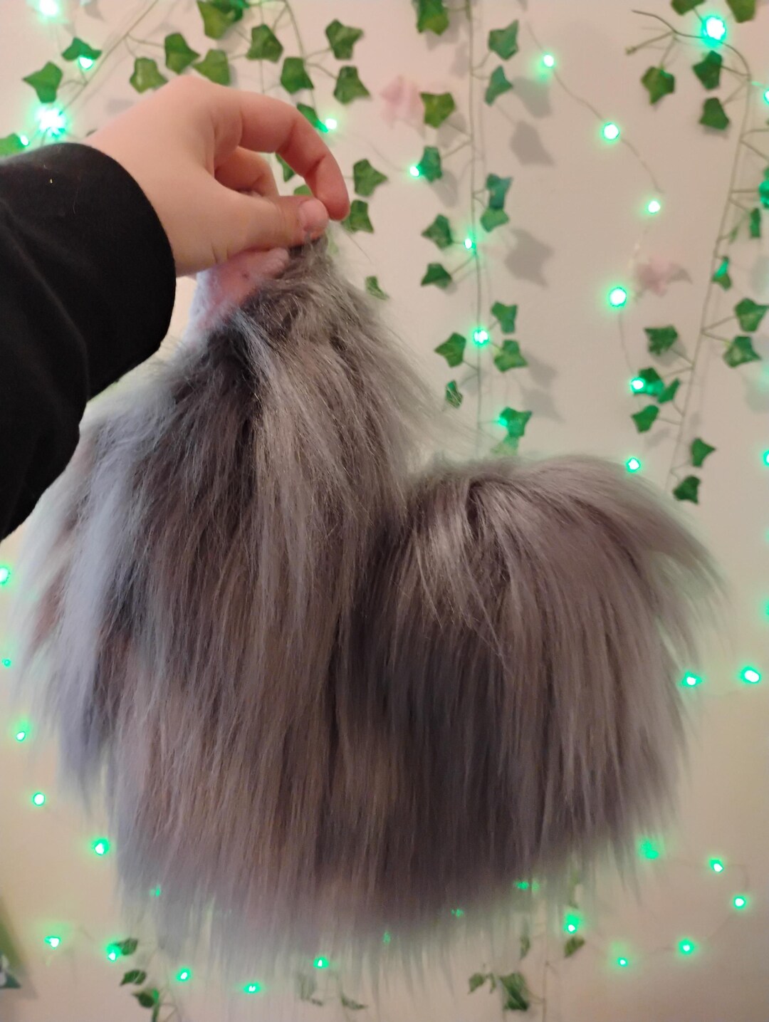 Fluffy Gray Fursuit Tail - Etsy