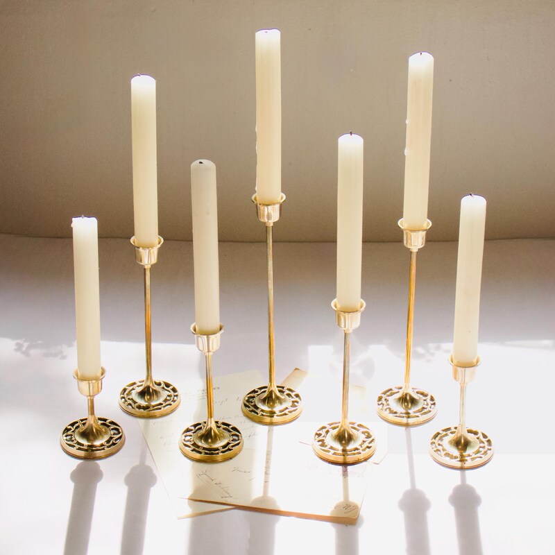 Brass Candle Holder - Etsy