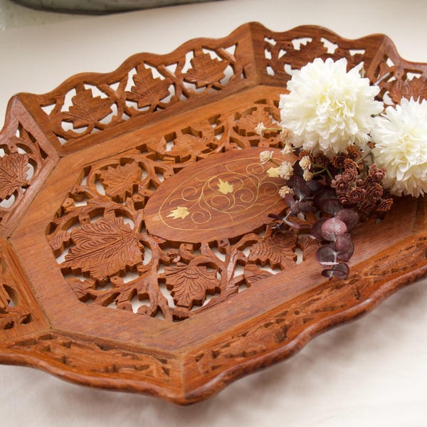 Carved Wood Tray - Etsy
