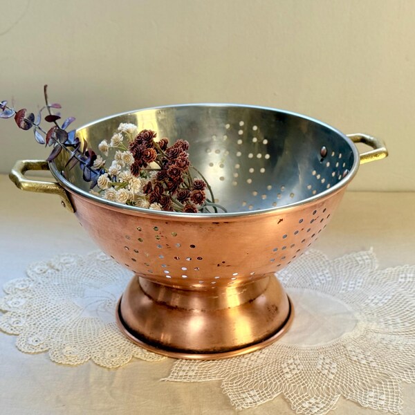 Copper Colander - Etsy