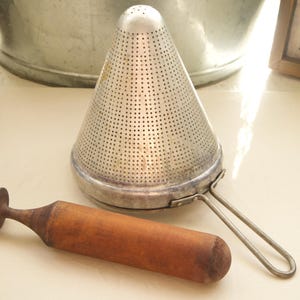 Vintage Sieve and Pestle | Vintage Kitchen Utensils Chinois Food Mill ...