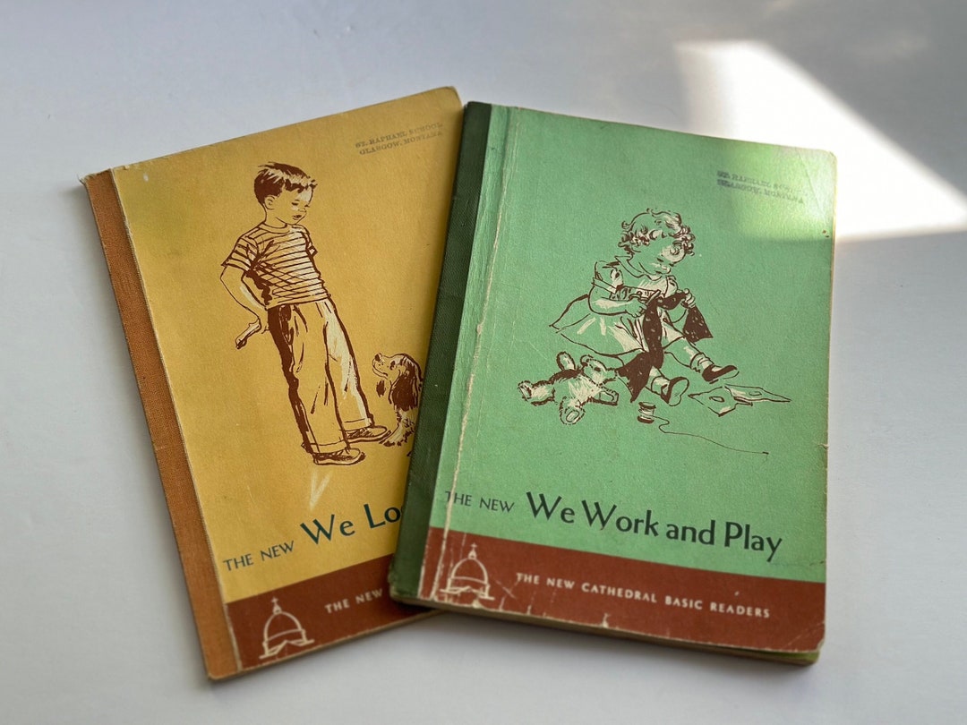 Vintage 1950s Basic Readers We Work and Play & We Look and See the New ...