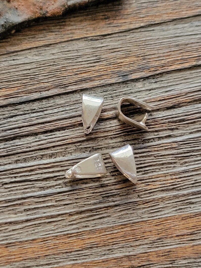 Sterling Silver Locking Bails-sterling Silver Bails-charm Bail-pendant ...