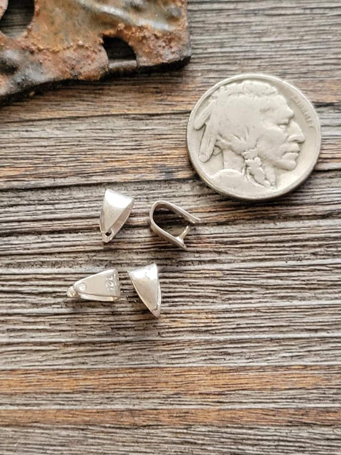 Sterling Silver Locking Bails-sterling Silver Bails-charm Bail-pendant ...