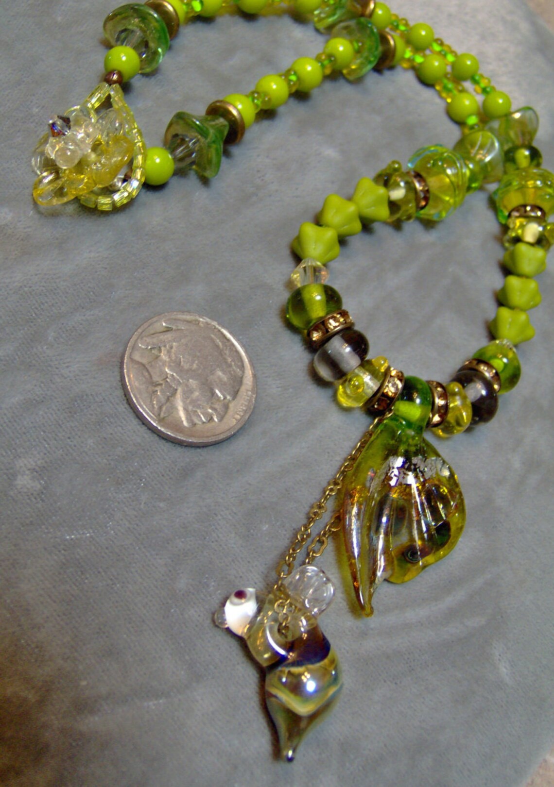 Lampwork Metallic Butterfly Wing and Honey Bee-artisan - Etsy