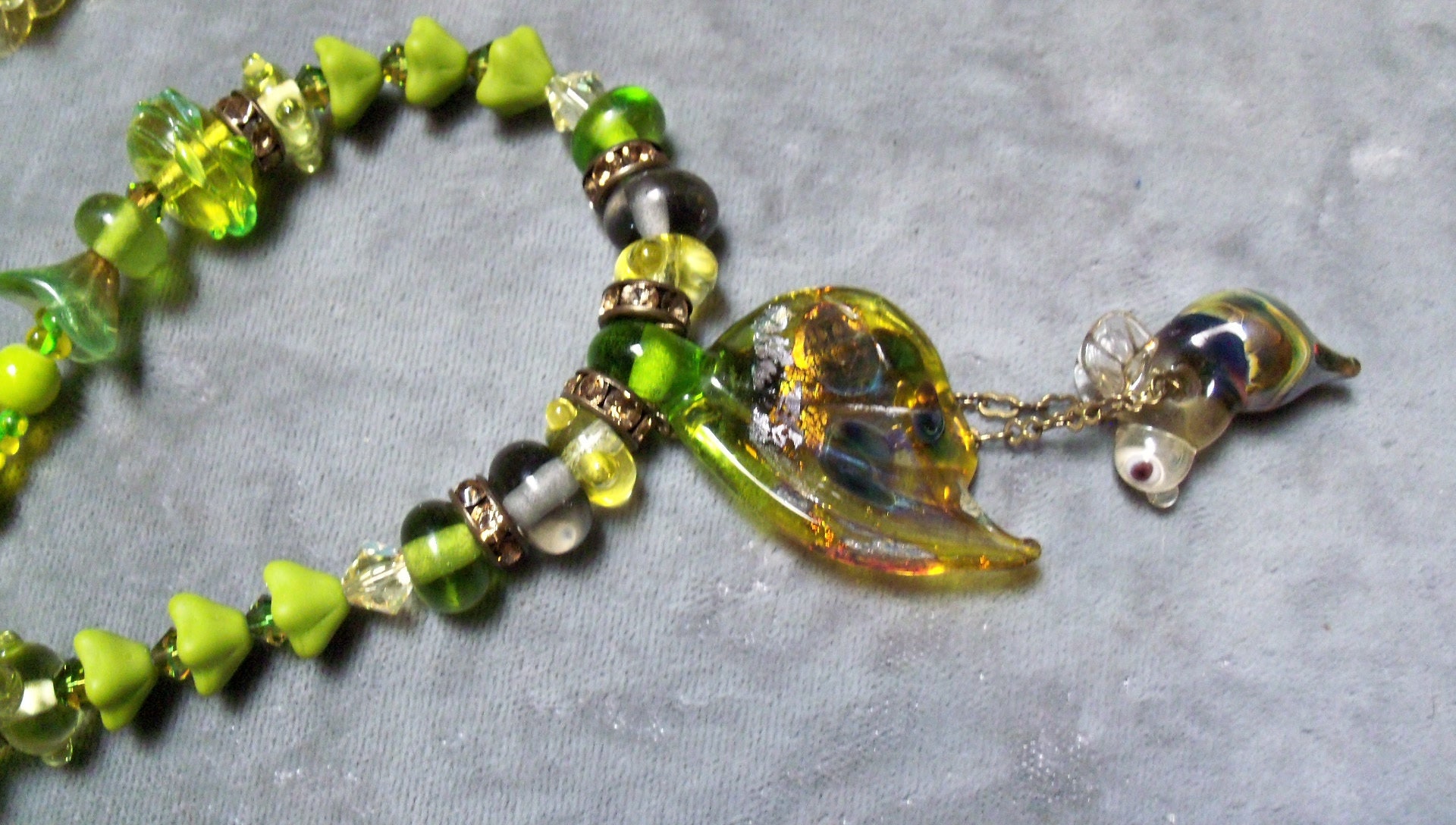 Lampwork Metallic Butterfly Wing and Honey Bee-artisan - Etsy