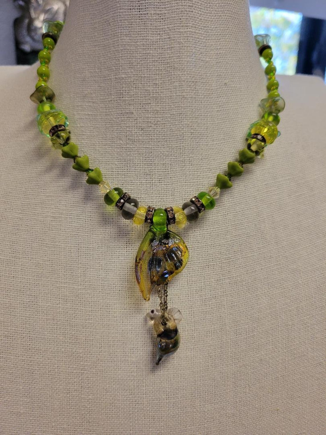 Lampwork Metallic Butterfly Wing and Honey Bee-artisan - Etsy