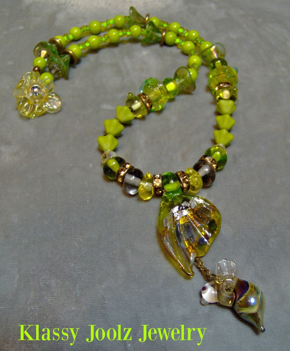 Lampwork Metallic Butterfly Wing and Honey Bee-artisan - Etsy