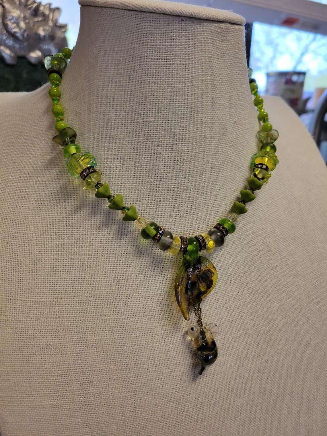 Lampwork Metallic Butterfly Wing and Honey Bee-artisan - Etsy