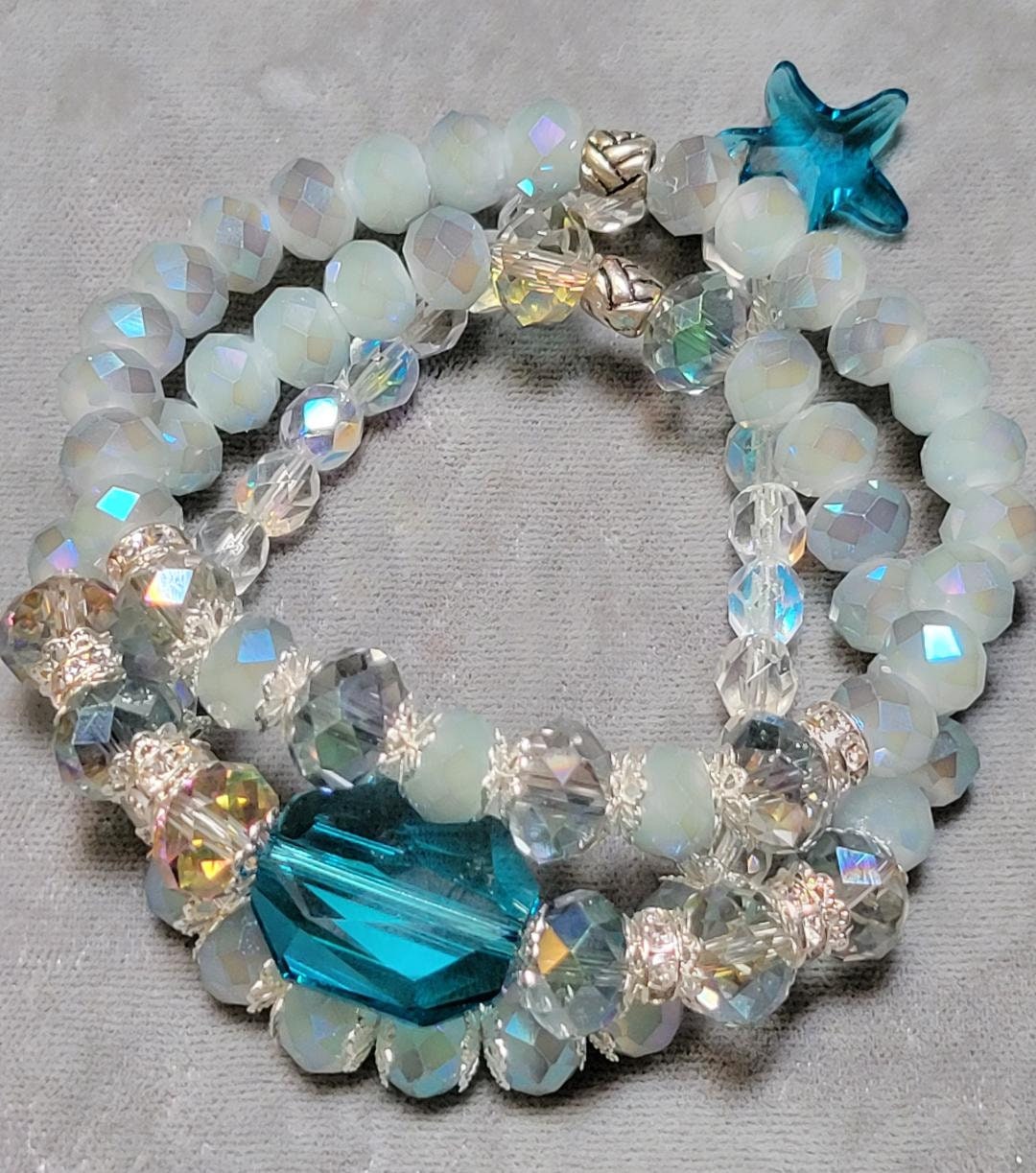 Stretch Beaded Bracelet-beaded Stacked Bracelet Set-stretch Bracelets ...