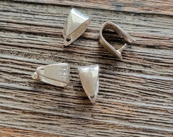 Sterling Silver Locking Bails-sterling Silver Bails-charm Bail-pendant ...