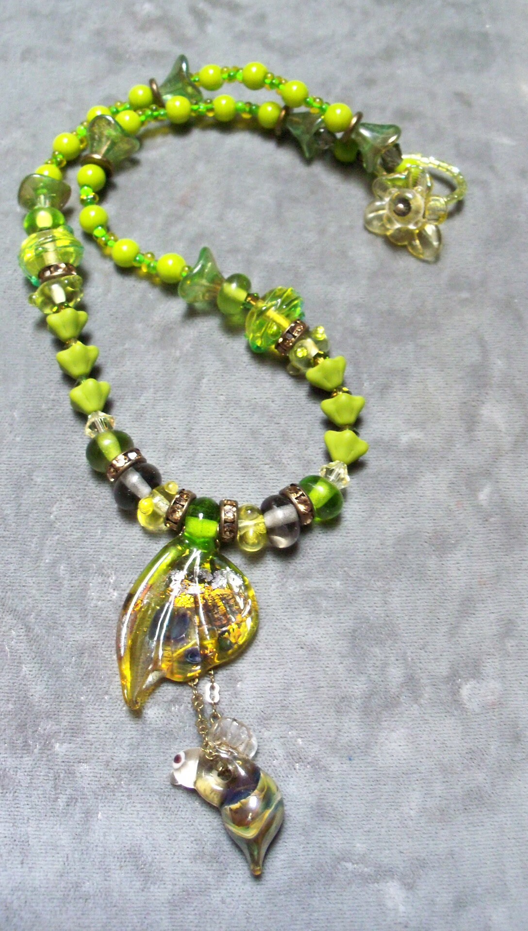 Lampwork Metallic Butterfly Wing and Honey Bee-artisan - Etsy