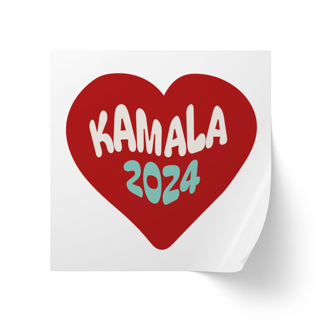 Kamala Harris Sticker Pack, Kamala 2024 Sticker Roll in 1x1 Inch or 2x2 ...
