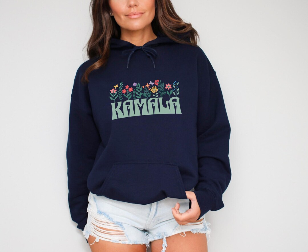 Kamala Hoodie, Kamala Harris Floral Design Hoodie Sweatshirt, Harris ...