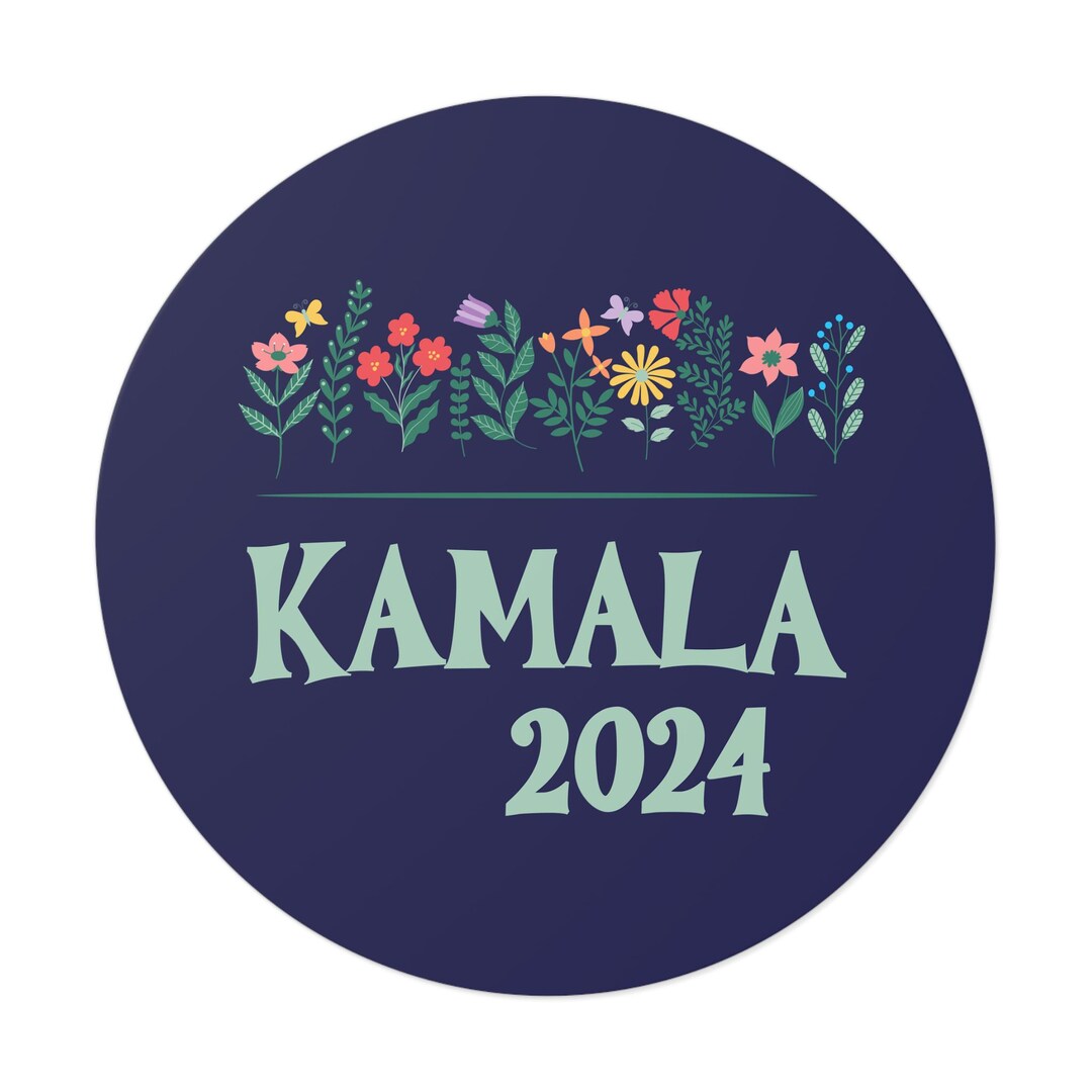 Kamala Sticker 4 Sizes, Kamala 2024 Round Sticker, Vote Harris 2024 ...