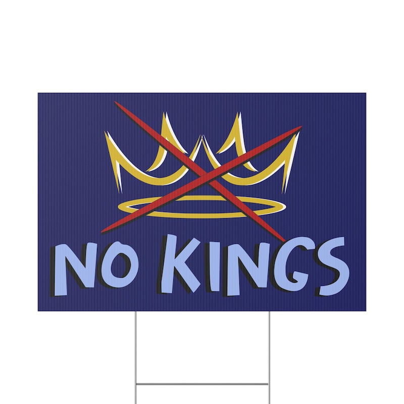 No Kings Protest Signs - Etsy