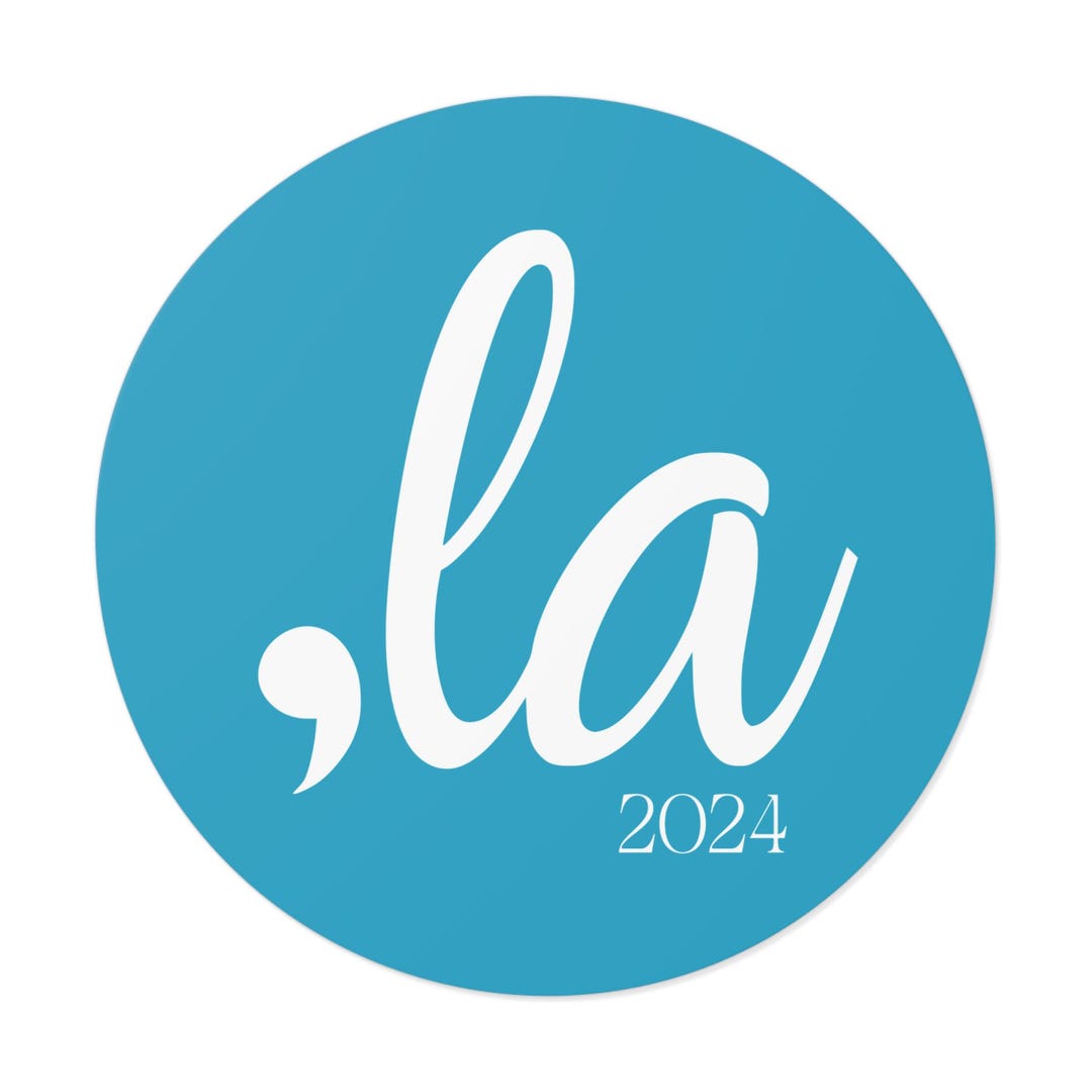 Comma La Sticker in 4 Sizes blue, Kamala Harris 2024 Sticker, Vote ...