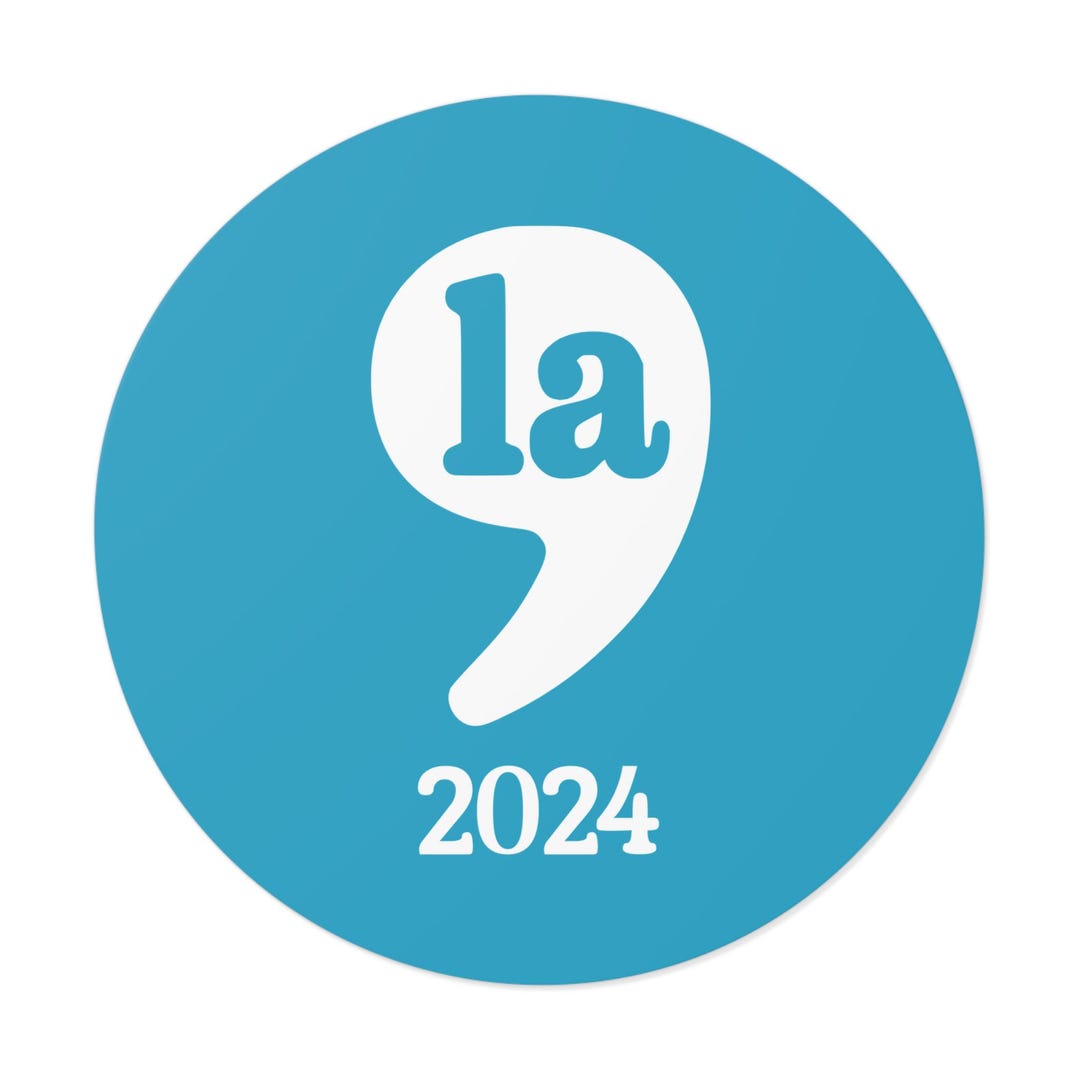 Comma-la Sticker in 4 Sizes blue, Kamala Harris 2024 Sticker, Vote ...