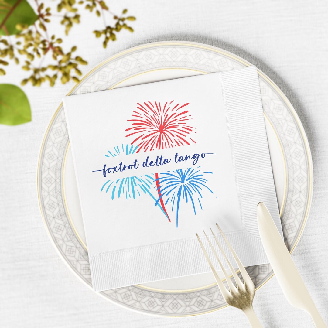 July Fourth Napkins, Antitrump 4th of July Party Decor, F*ck Trump FDT ...