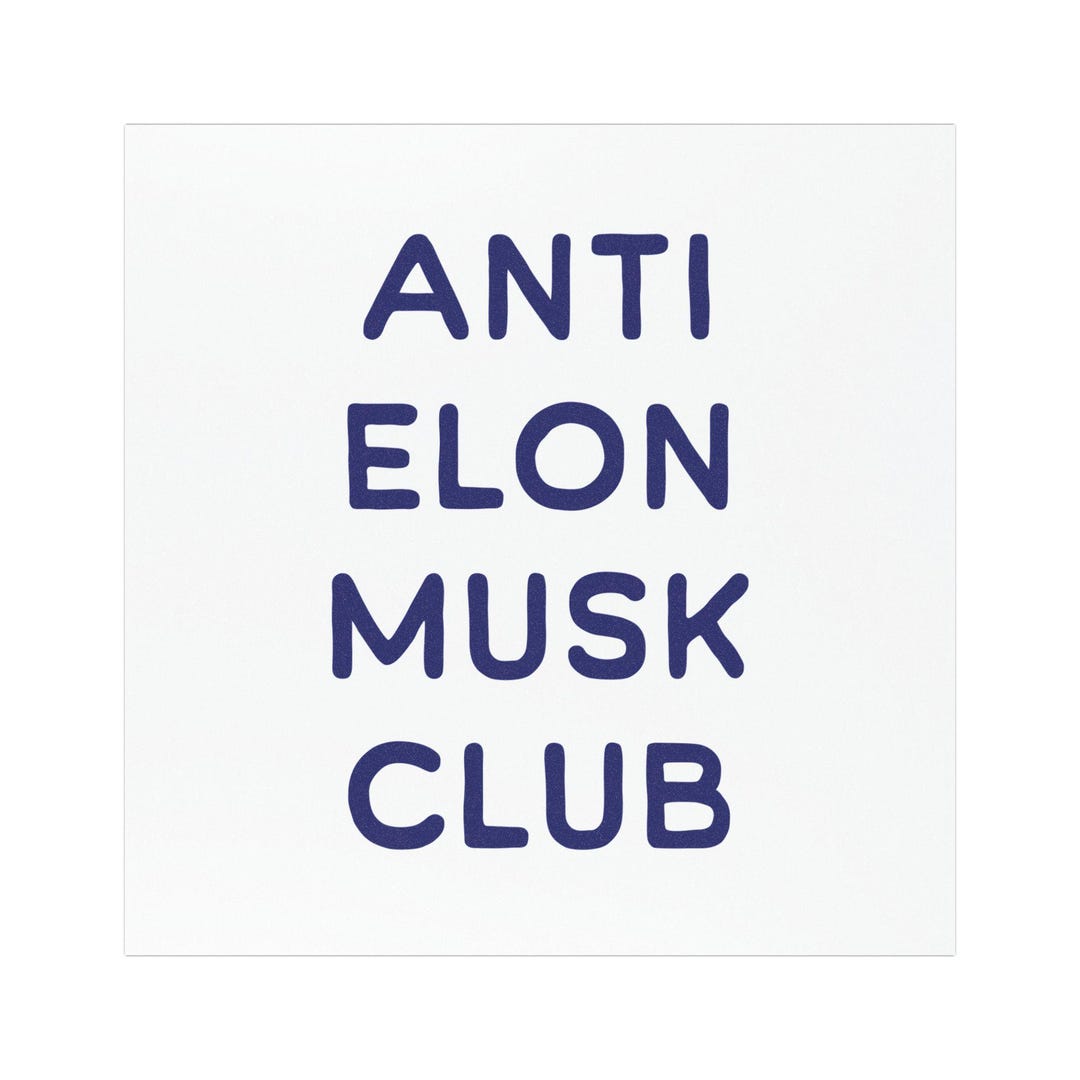 Anti Elon Musk Club Car Magnet 8 Colors, Anti-elon Tesla Bumper Magnet ...
