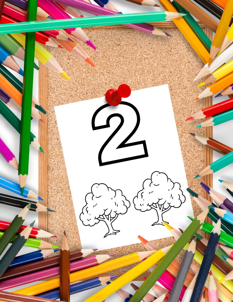 Counting Coloring Book (digital Download)- 20 Pages, Kids Learning ...