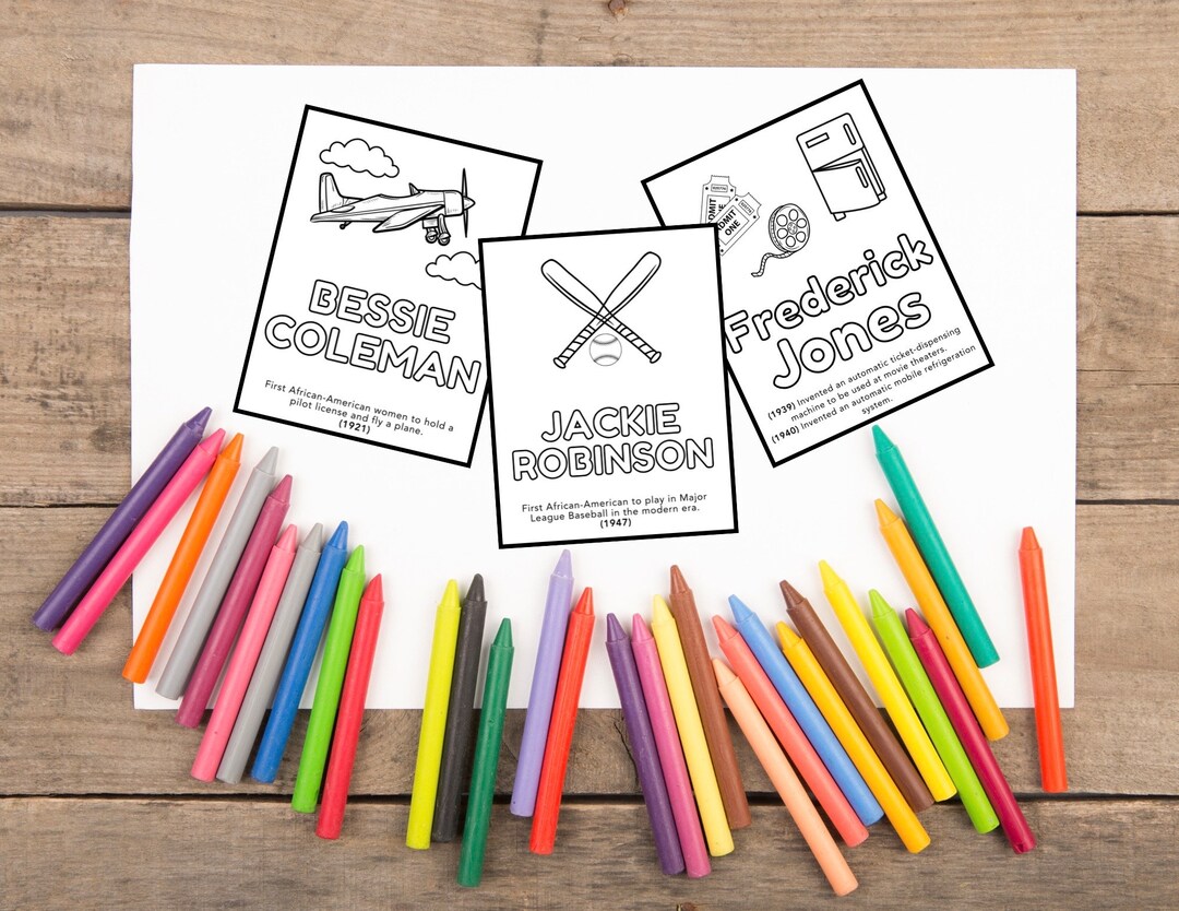 Black History Coloring Book (digital Download) - 10 Pages, Kids, Fun ...