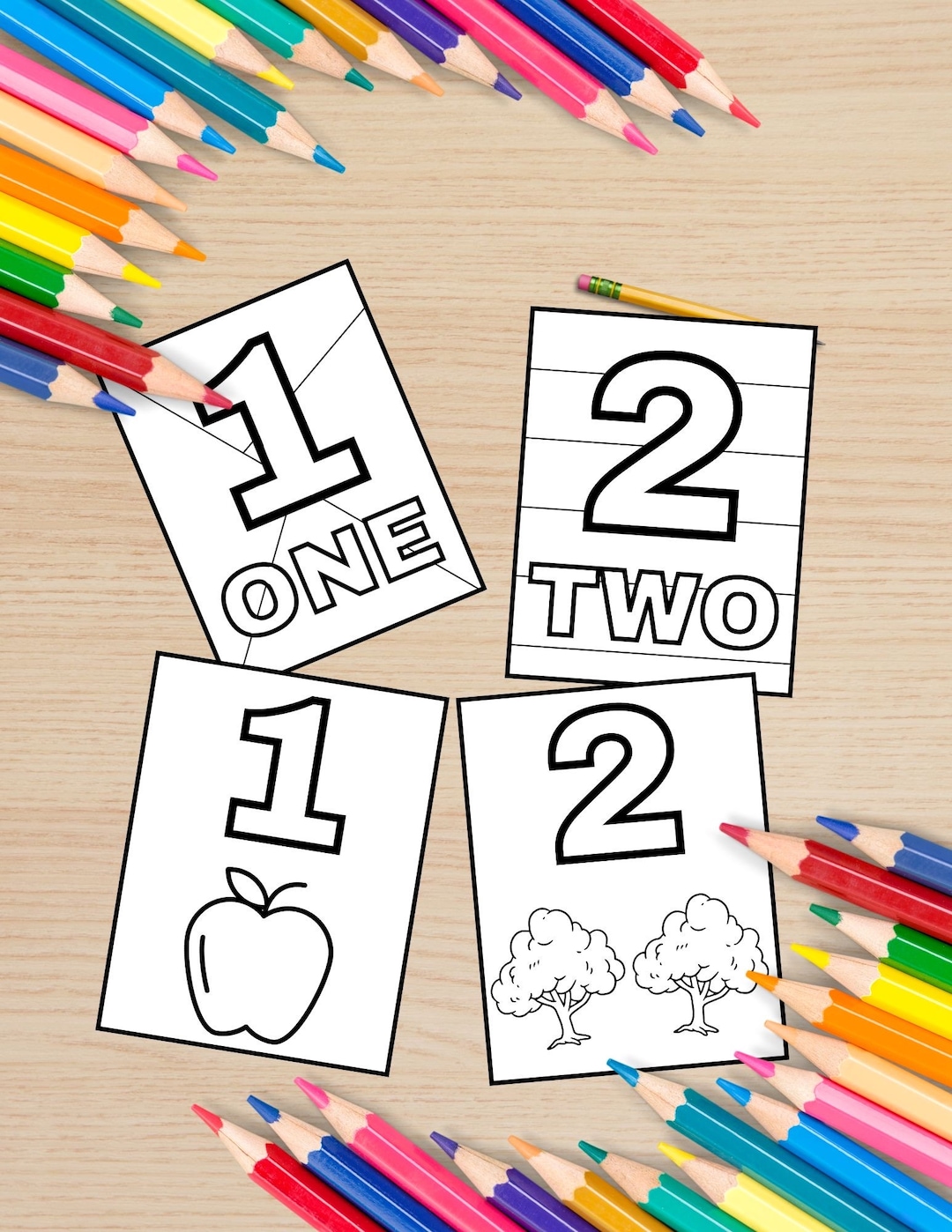 Counting Coloring Book (digital Download)- 20 Pages, Kids Learning ...