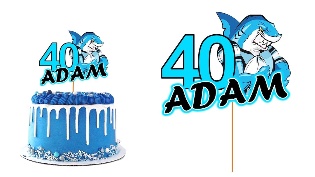 Cronulla Sharks FOOTBALL Theme Personalised Cake Topper - Etsy