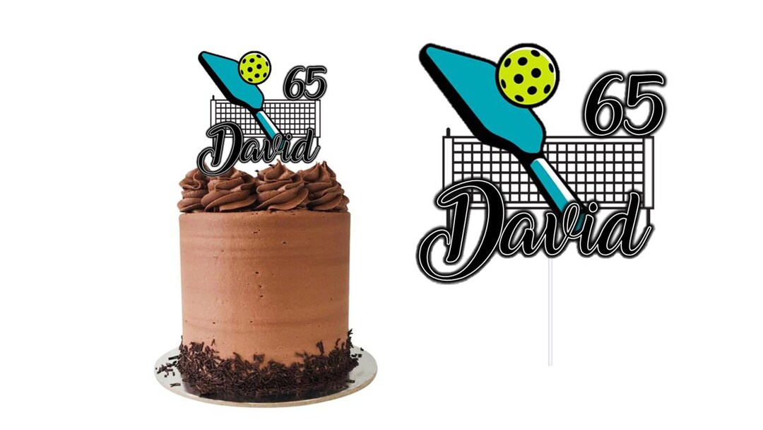 PICKLEBALL THEME Personalised Cake Topper - Etsy