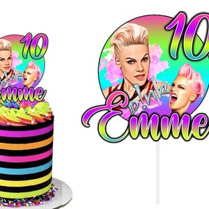 Pink Singer Theme Cake Topper Decoration - Etsy