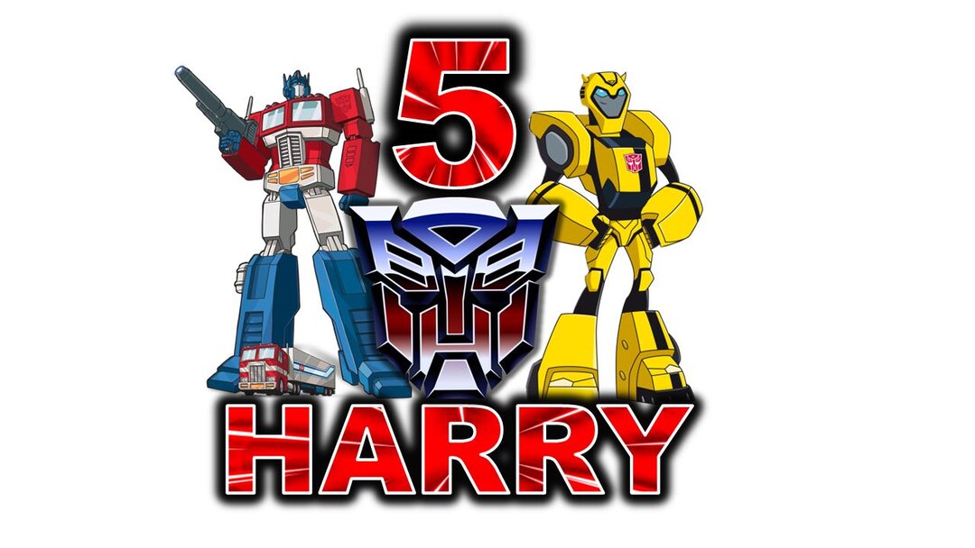 Digital Download TRANSFORMERS Theme Personalised Cake Topper - Etsy