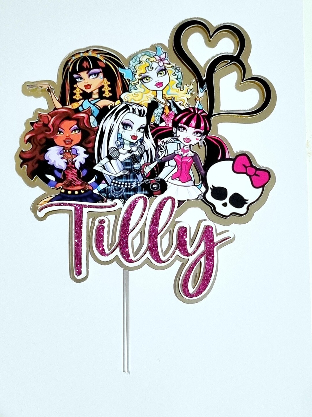 Monster High Theme Layered Cake Topper Decoration - Etsy