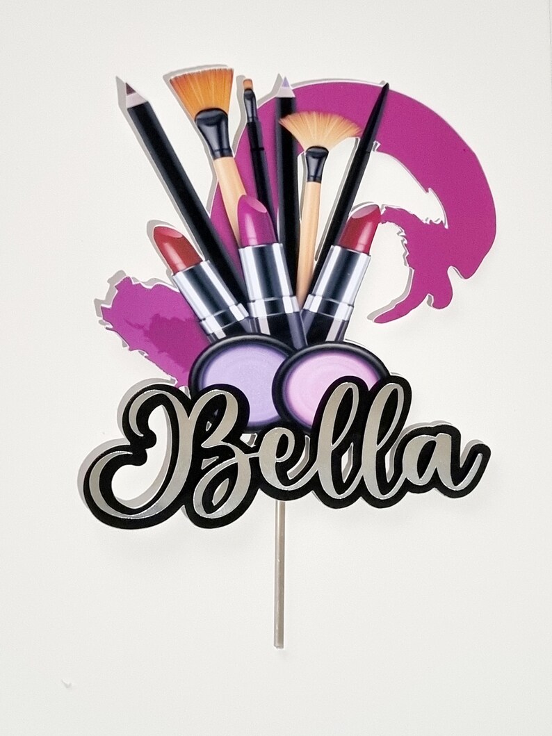 Makeup Pamper Theme Cake Topper Decoration - Etsy