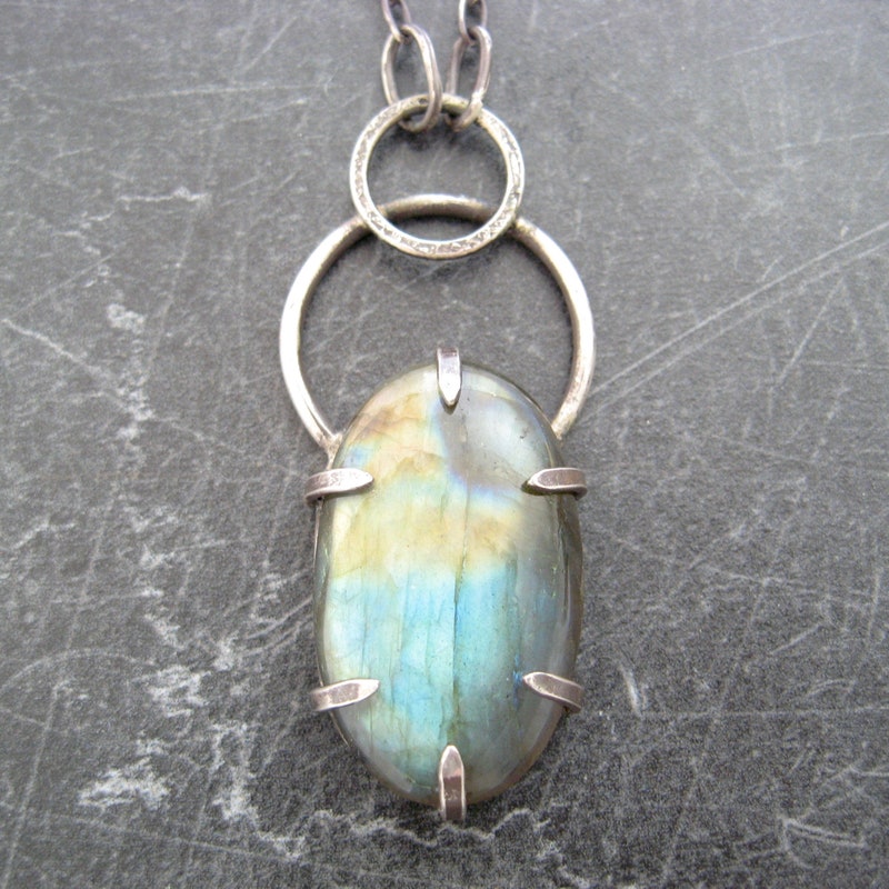 Blue Stone Pendant - Etsy