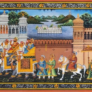 Indian Royal Procession Painting - Unique Decor Thanksgiving Gift - Etsy