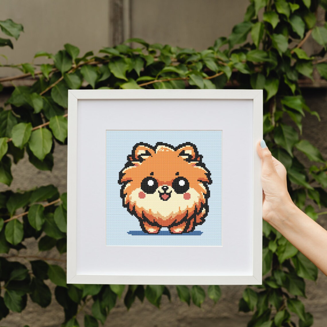 Pomeranian Cross Stitch Pattern - 100x100 Stitches - Instant Download ...