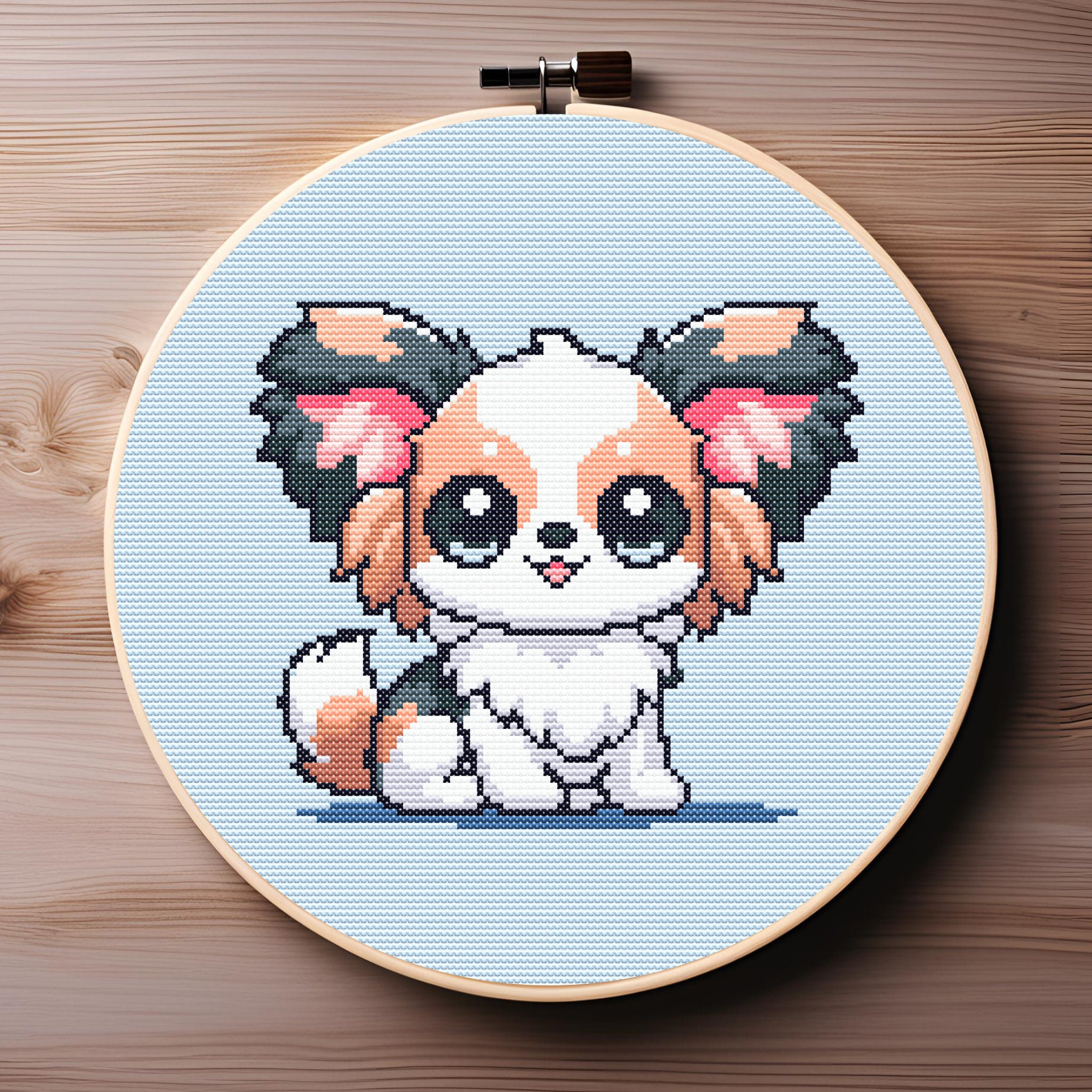 Papillon Cross Stitch Pattern 100x100 Stitches Instant Download PDF ...