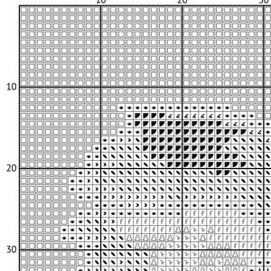 Papillon Cross Stitch Pattern - 100x100 Stitches - Instant Download PDF ...
