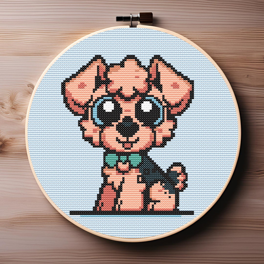 Airedale Terrier Cross Stitch Pattern - 100x100 Stitches - Instant ...