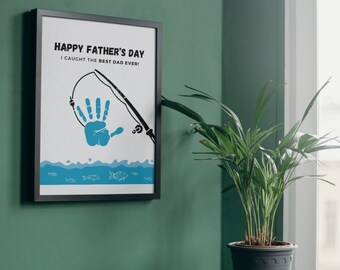 Fathers Day Handprint Printable, Fathers Day Craft Handprint Art ...